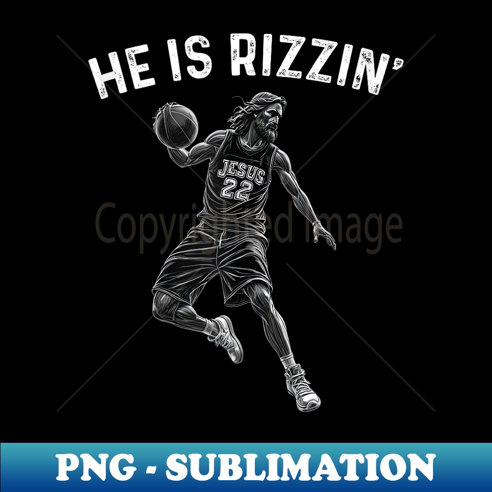 He Is Rizzin Funny Jesus Basketball Meme - Vintage Sublimati | Inspire ...