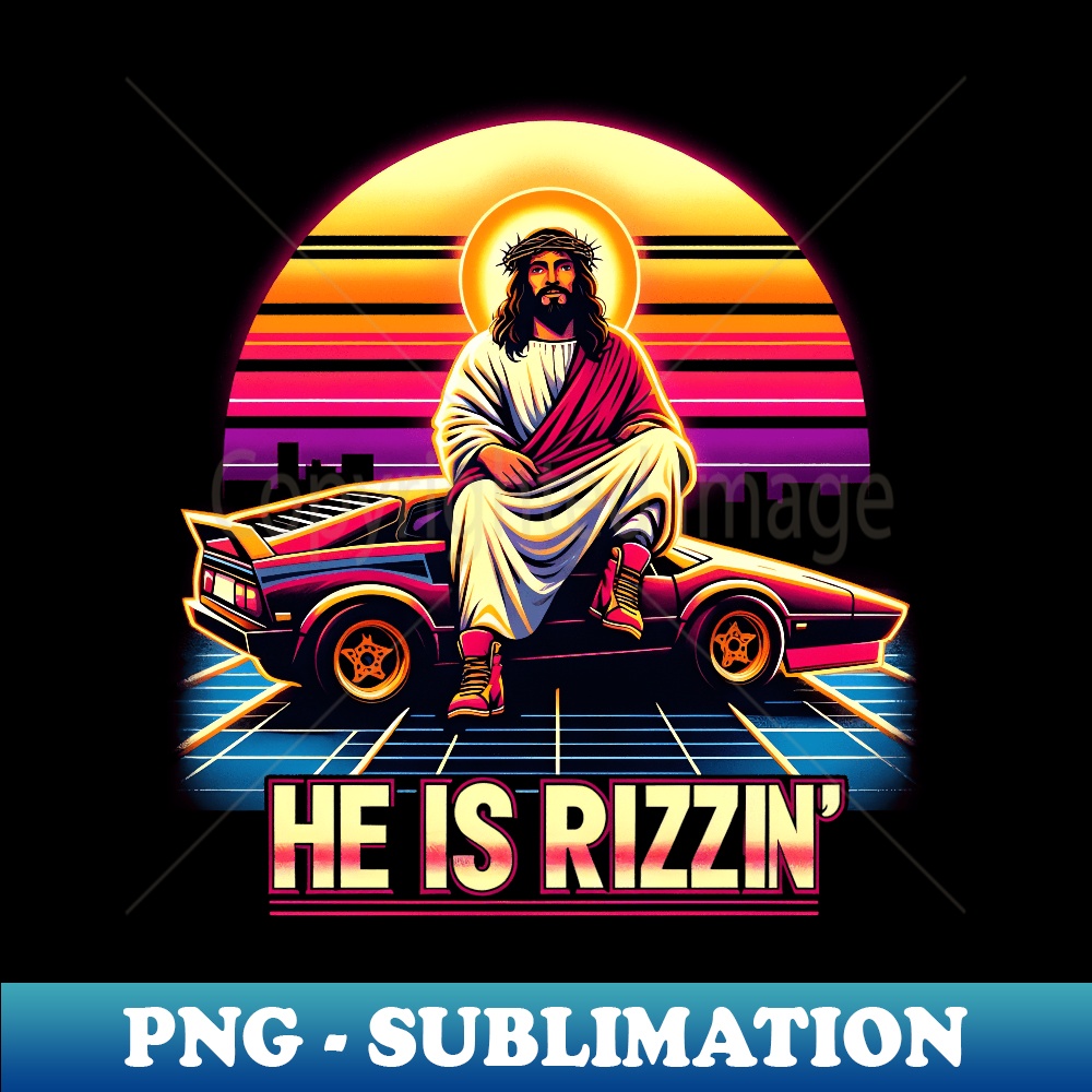 He Is Rizzin' Jesus Religious Racing Car Lovers Jesus Lover | Inspire ...