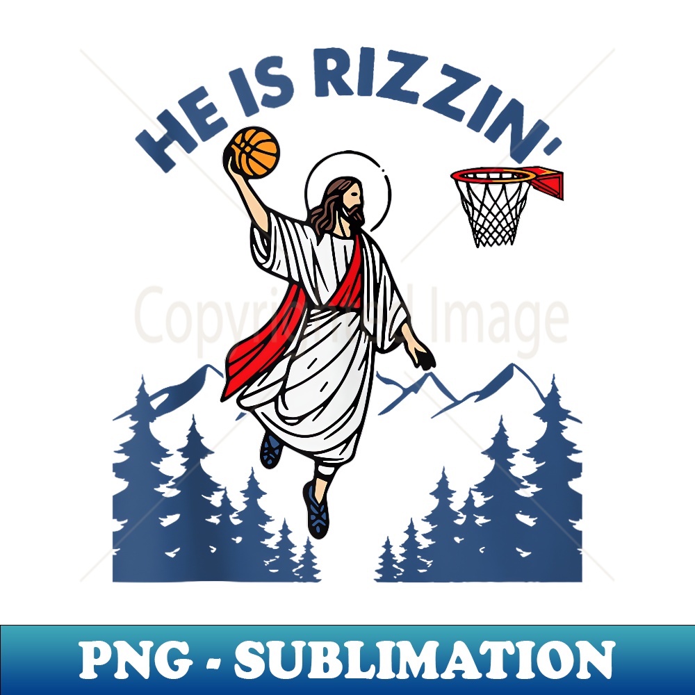 He is Rizzin Jesus Basketball Christian Religious - Modern S | Inspire ...