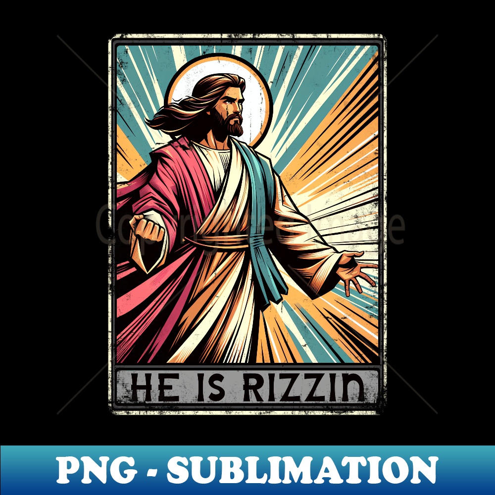 He Is Rizzin Jesus Is Rizzen Tarot Card Easter - Exclusive P | Inspire ...