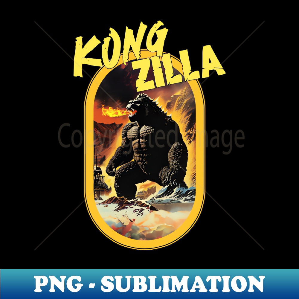 KongZilla - Retro PNG Sublimation Digital Download | Inspire Uplift