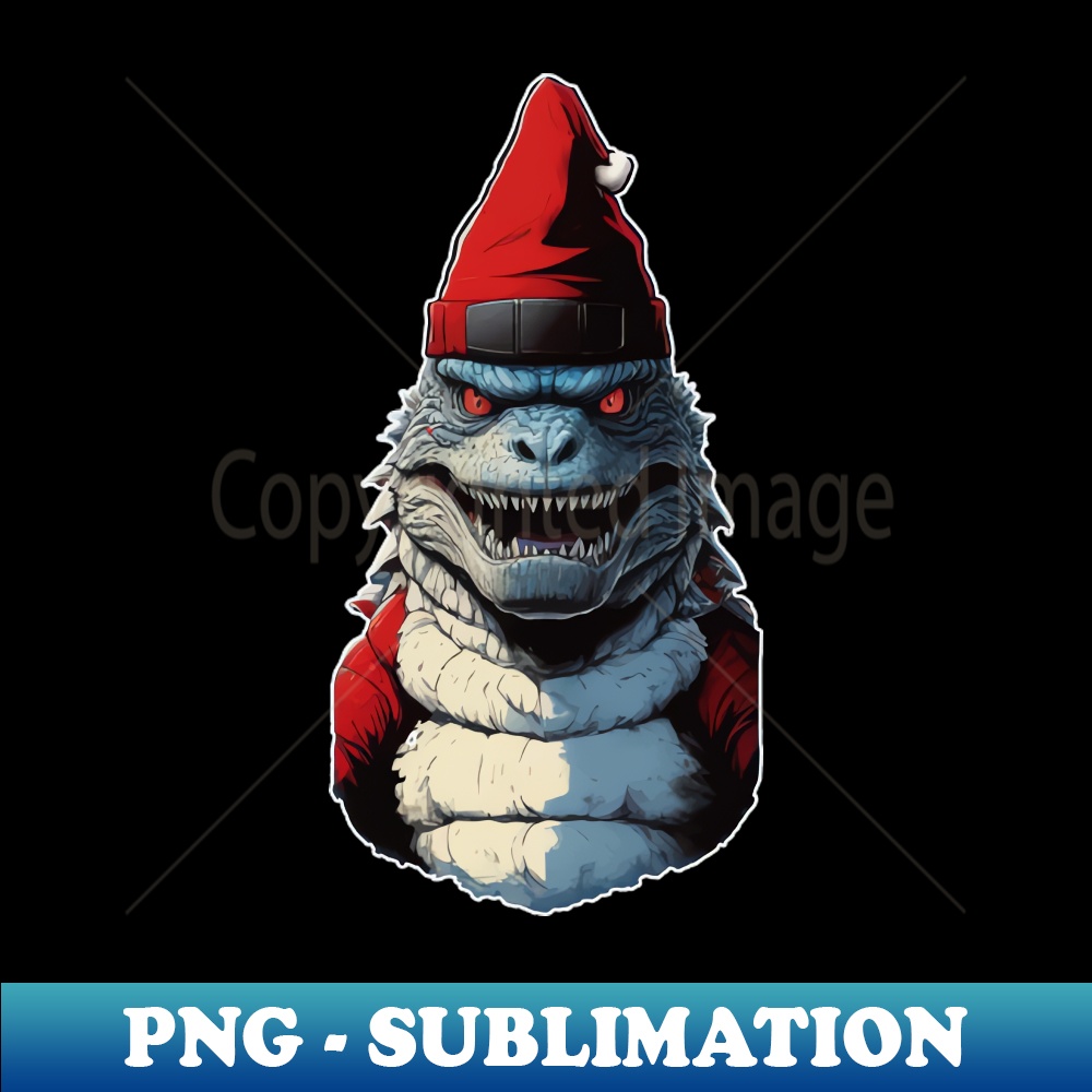 Godzilla wear santa hat - Digital Sublimation Download File | Inspire ...