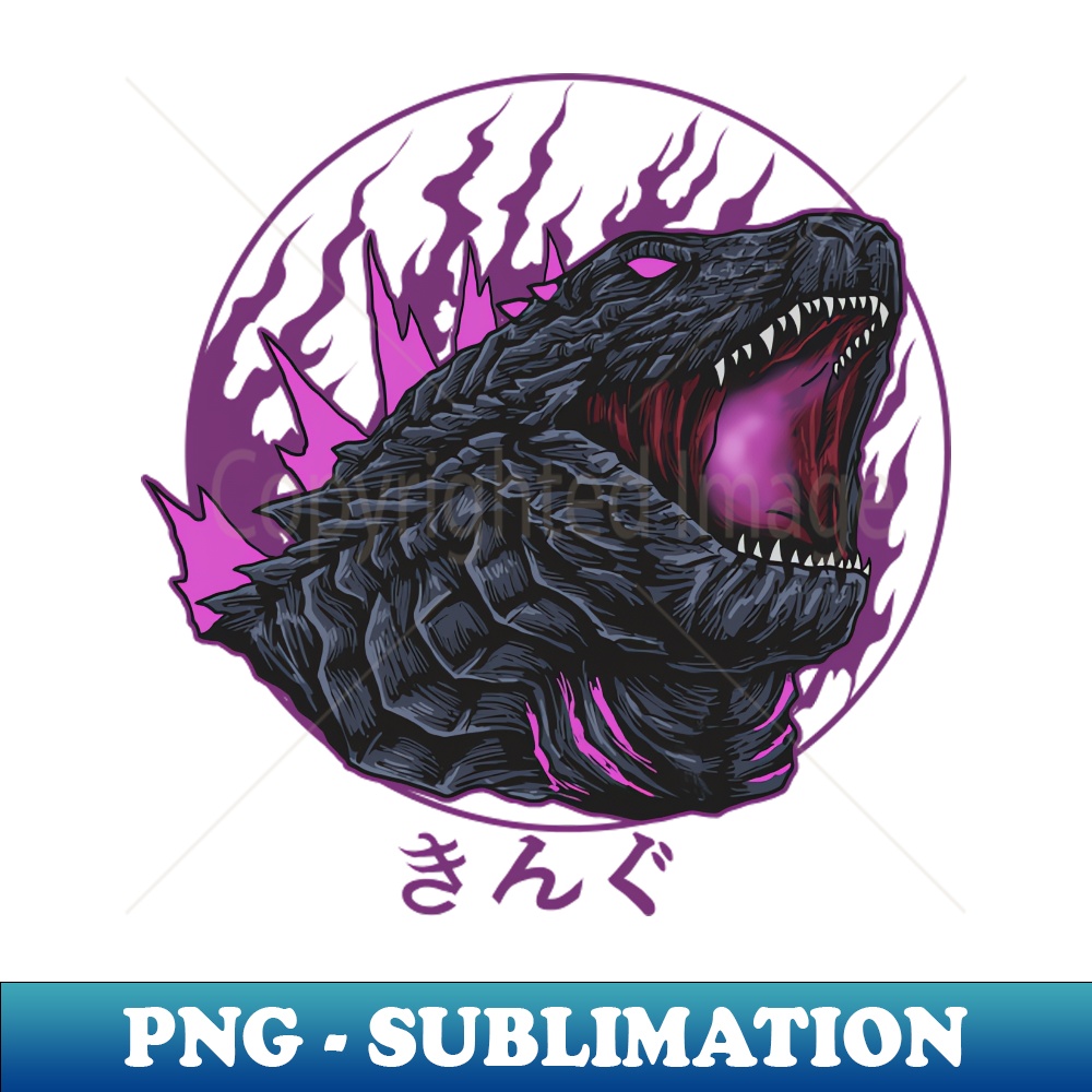 Pink Power Godzilla - PNG Transparent Sublimation Design | Inspire Uplift