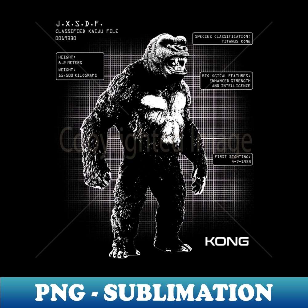 KING KONG '33 KAIJU FILES - Signature Sublimation PNG File | Inspire Uplift