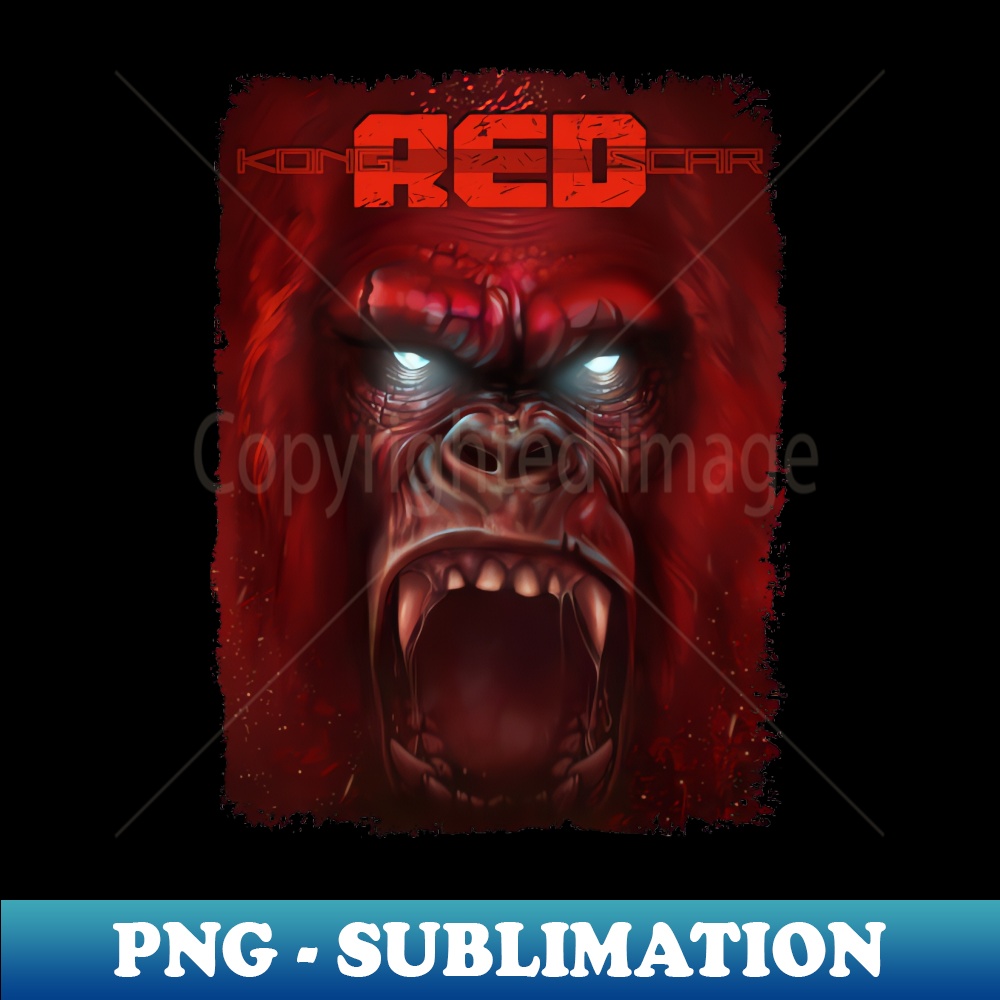 Red Kong Scar (scratches) - PNG Sublimation Digital Download | Inspire ...