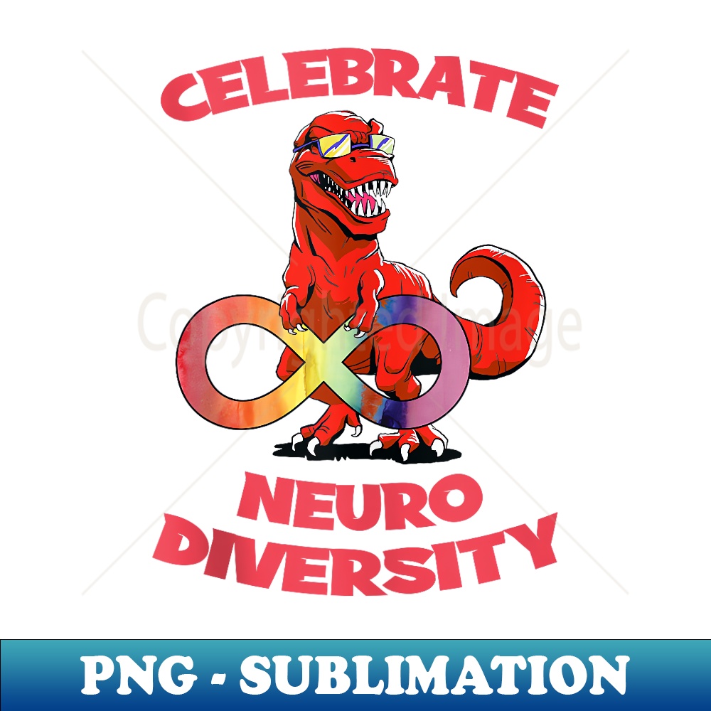 Autism Infinity Autism TRex Embrace Neurodiversity Red rex - | Inspire ...