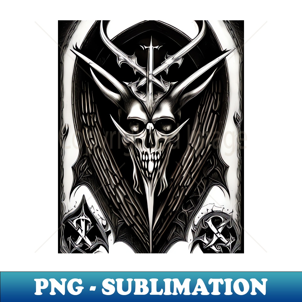 Devil horned lucifer mystic gothic dark art - Retro PNG Subl - Inspire ...