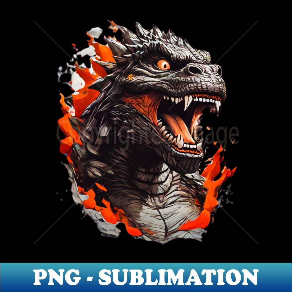 Fierce Godzilla Roar - Aesthetic Sublimation Digital File - | Inspire ...