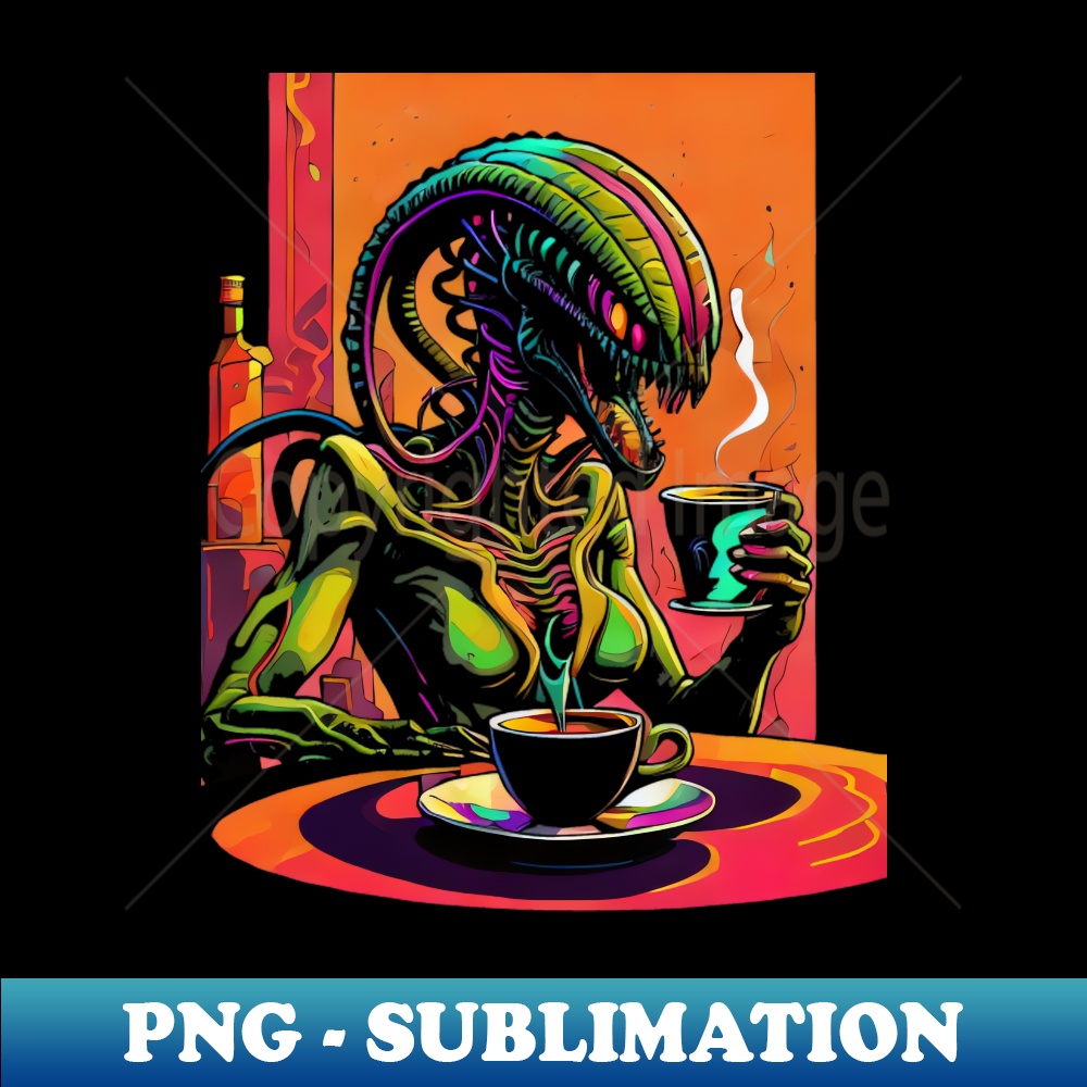 Alien xenomorph queen drinking coffee fanart - Modern Sublim | Inspire ...