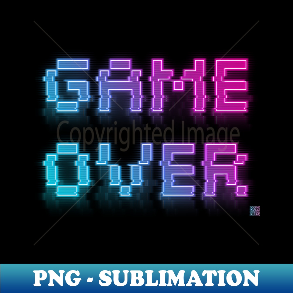 Game Over - Text - PNG Transparent Sublimation Design - Perf | Inspire ...