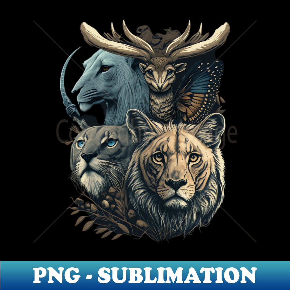 Vintage Wild Animals Classic Arts - Instant Sublimation Digi | Inspire ...