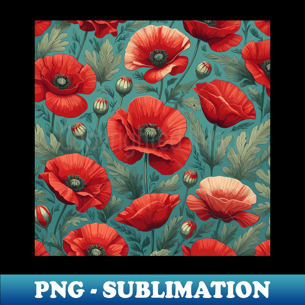 Red Poppy Flower - High-Resolution PNG Sublimation File - Pe | Inspire ...