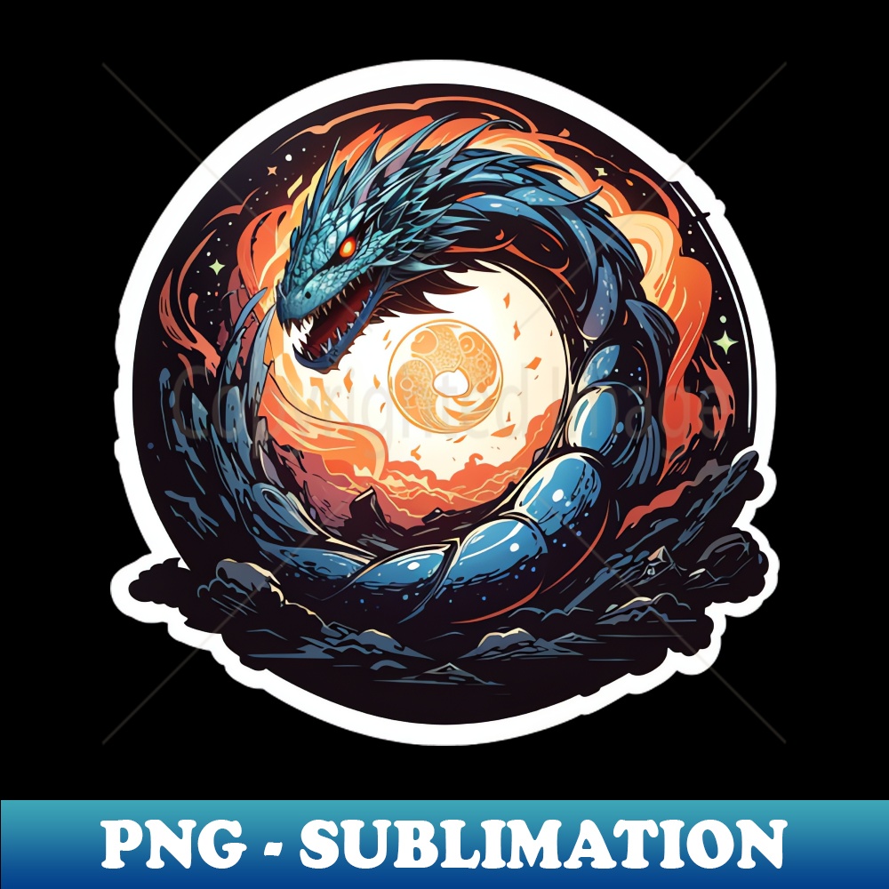 Majestic Blue Dragon Guarding the Enchanted Orb - Fantasy St | Inspire ...