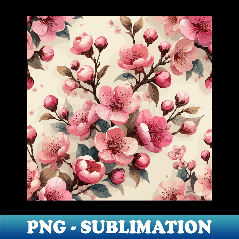 Cherry Blossom - Vintage Sublimation PNG Download - Create w | Inspire ...