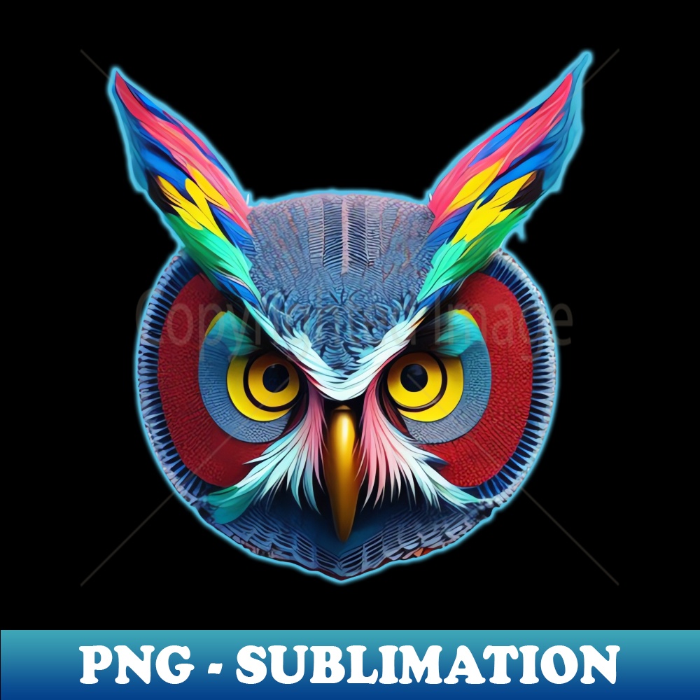 Colorful Owl - Spectrum Wings A Kaleidoscope of Colors - Ele | Inspire ...