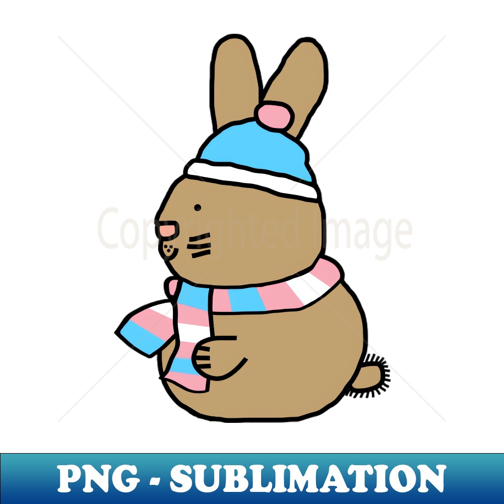Cute Easter Bunny and Transgender Pride Flag Hat and Scarf - | Inspire ...