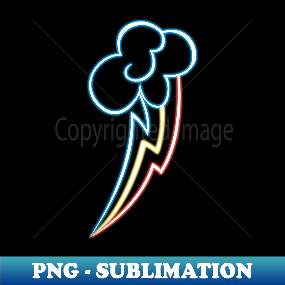 Neon Cuite Mark - Rainbow Dash - Vintage Sublimation PNG Dow | Inspire ...