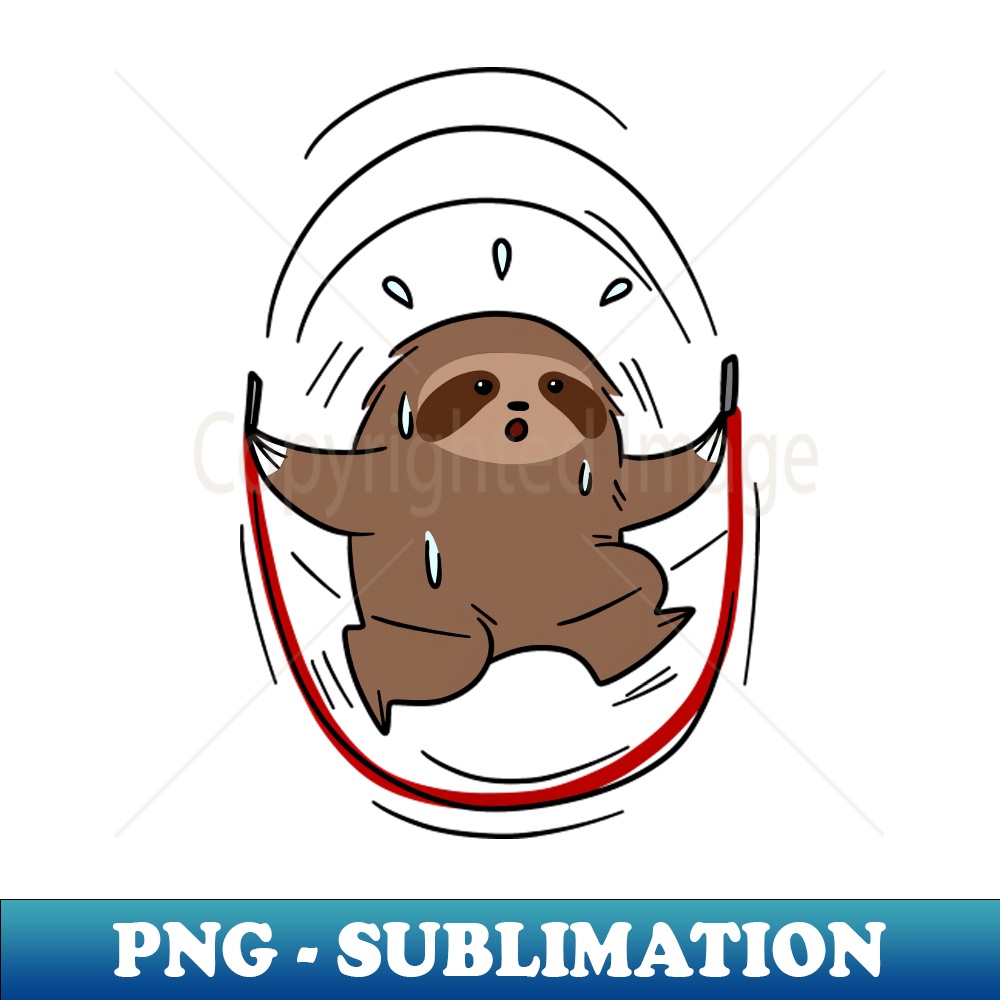 Sloth Jump Roping - Digital Sublimation Download File | Inspire Uplift