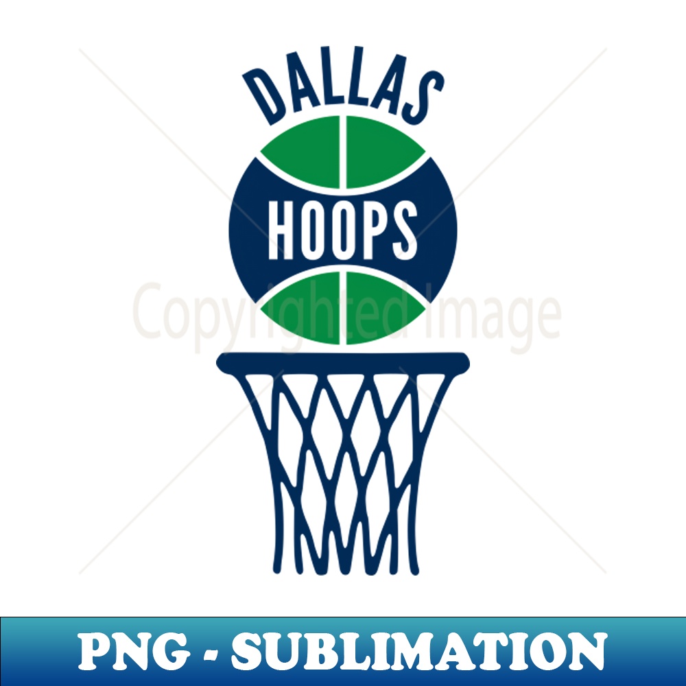 Retro Dallas Hoops Blue and Green Logo - Exclusive PNG Subli | Inspire ...