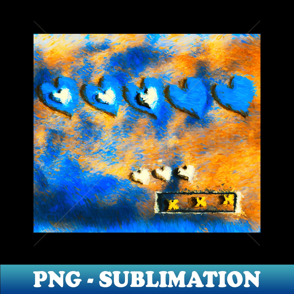 Many Blue Hearts - Signature Sublimation PNG File - Defying | Inspire ...