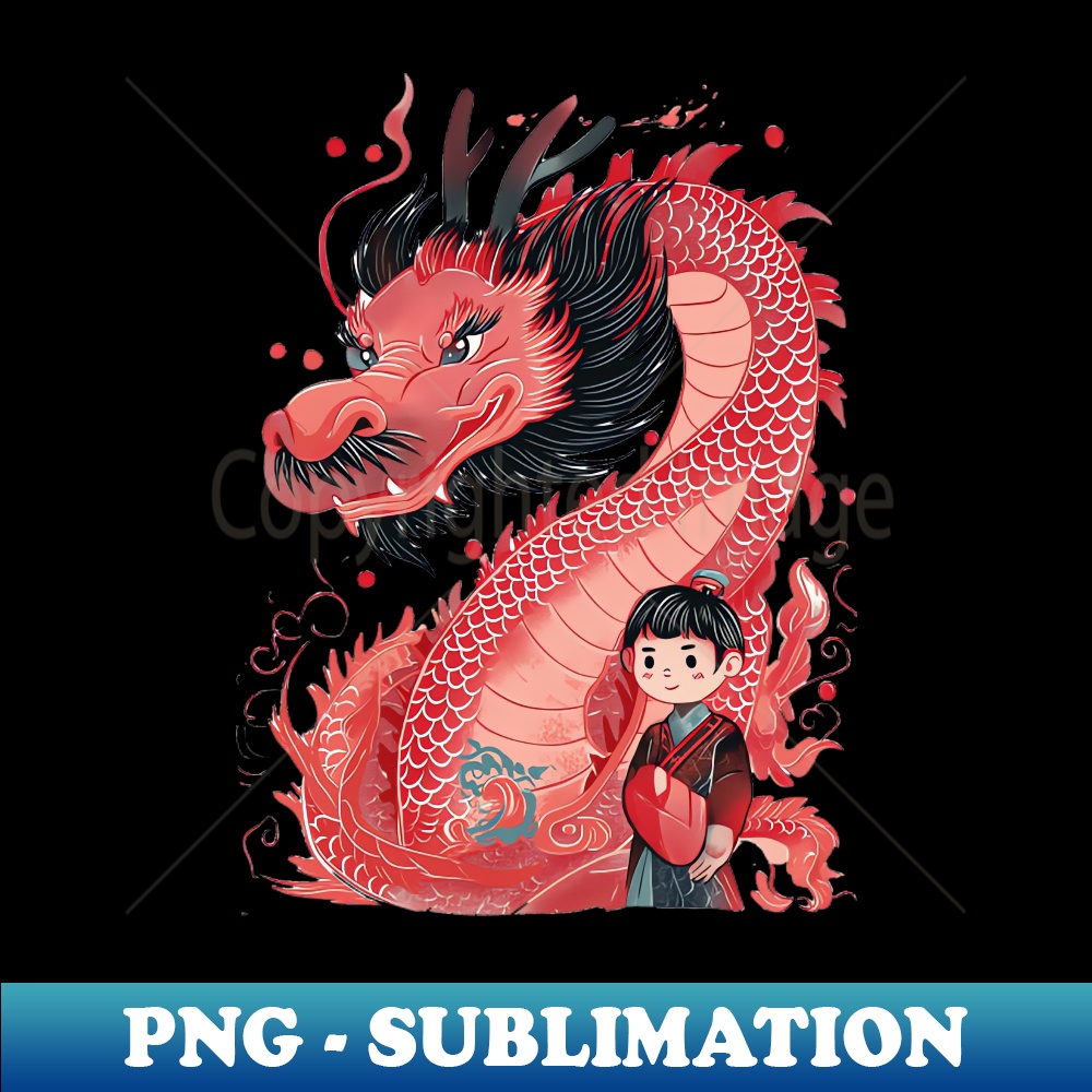Red Dragon and Boy - Premium Sublimation Digital Download - | Inspire ...