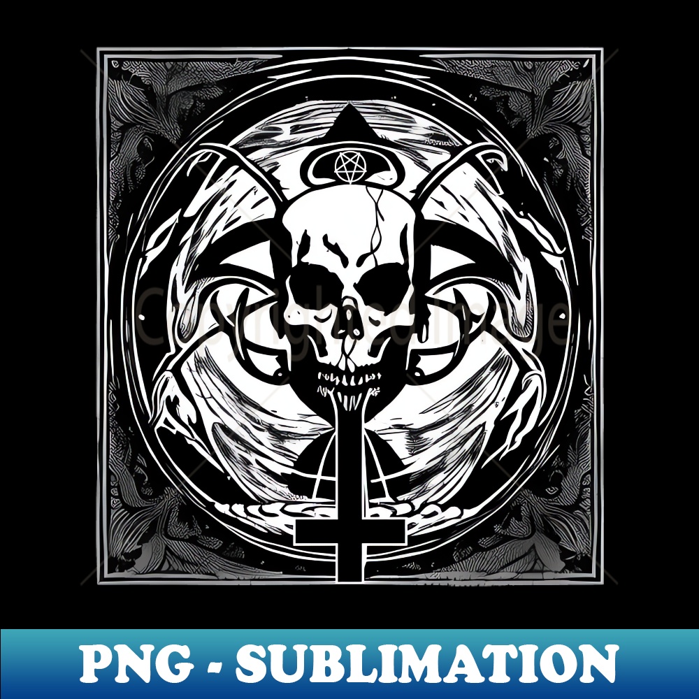 Skull inverted cross upside down gothic satan antichrist - P | Inspire ...