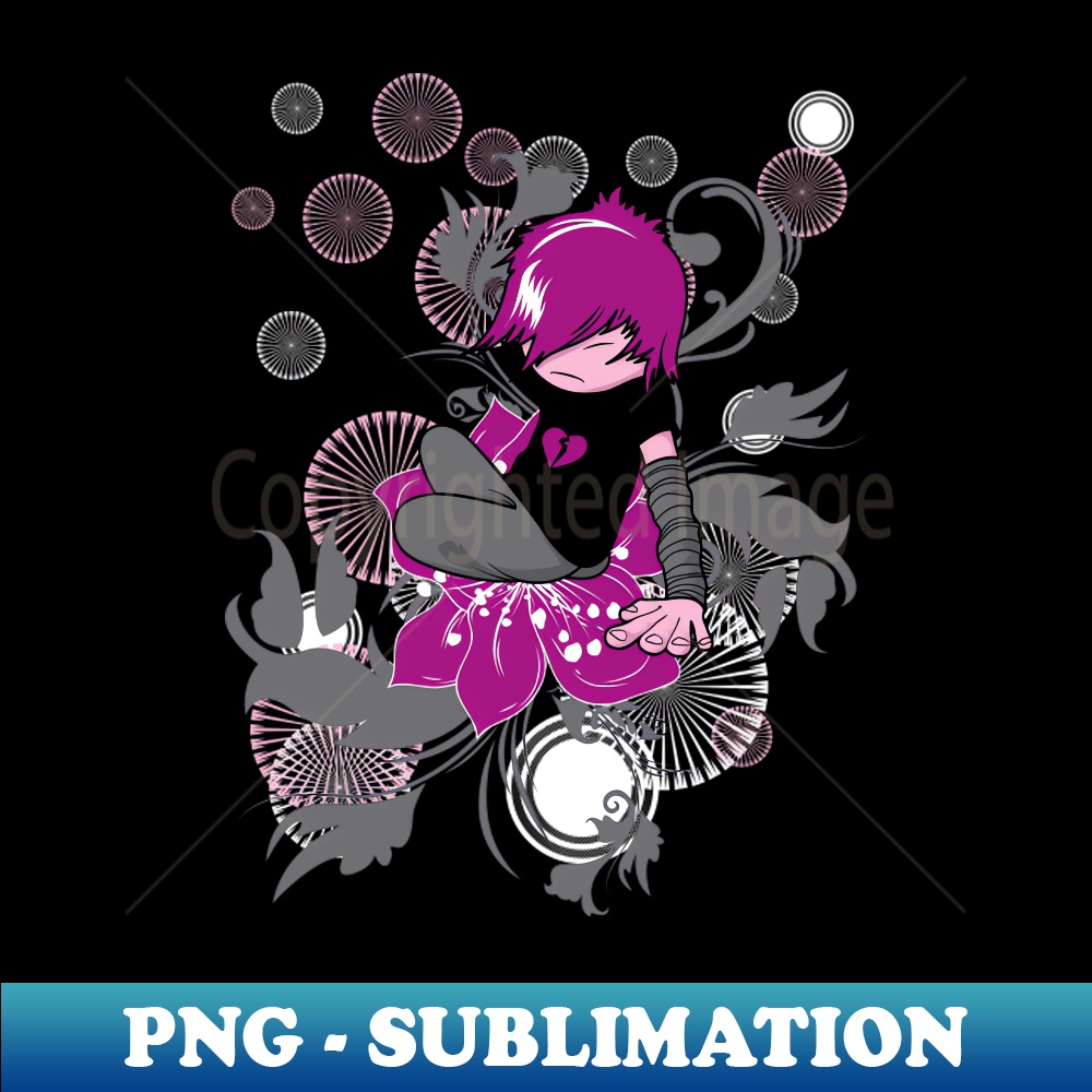 Emo Broken Heart - PNG Transparent Digital Download File for | Inspire ...