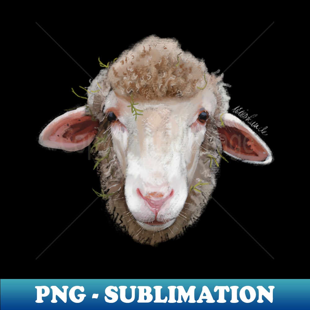 Soft Merino Sheep Woolly Face covered in moss - PNG Transpar | Inspire ...