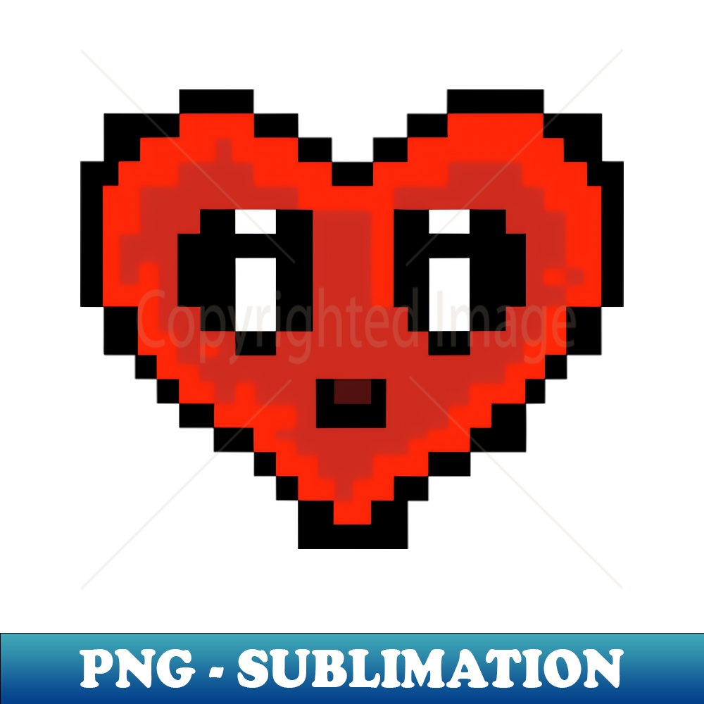 Pixel Heart 8-bit cute cartoon in love - Instant PNG Sublima | Inspire ...