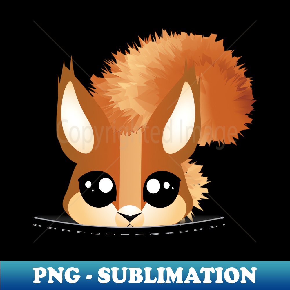 Red Squirrel Vector Art popping out from a pouch - PNG Trans | Inspire ...