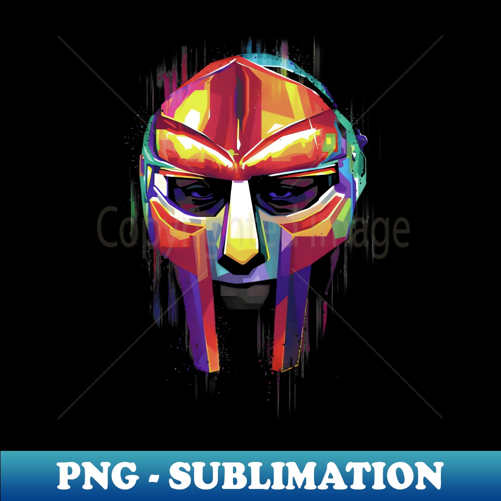 MF Doom - Colorful Mask - PNG Transparent Sublimation Design | Inspire ...