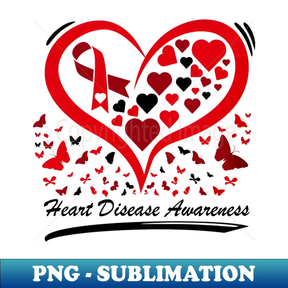 Heart Disease Awareness Go Red Heart Healthy Red Ribbon - Vi | Inspire ...