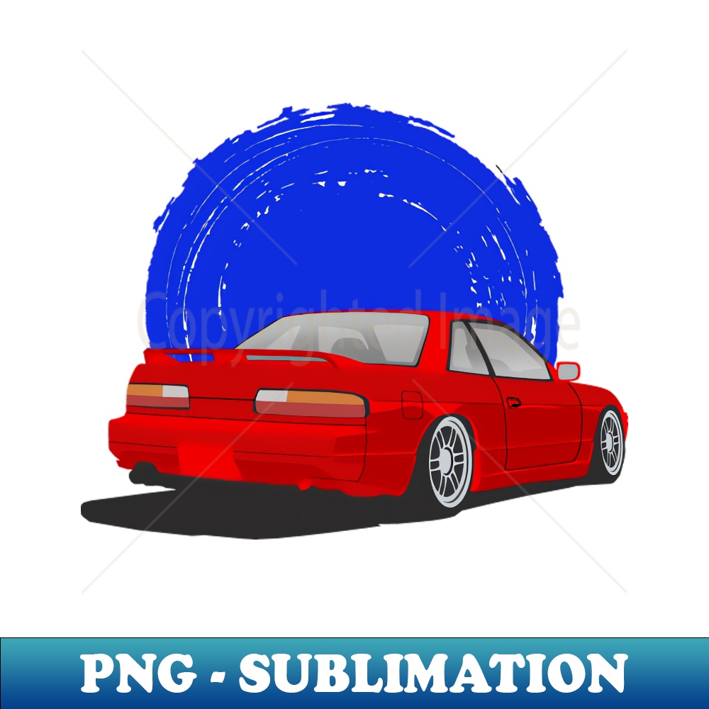 Red Nissan Silvia S13 - PNG Transparent Sublimation Design - | Inspire ...