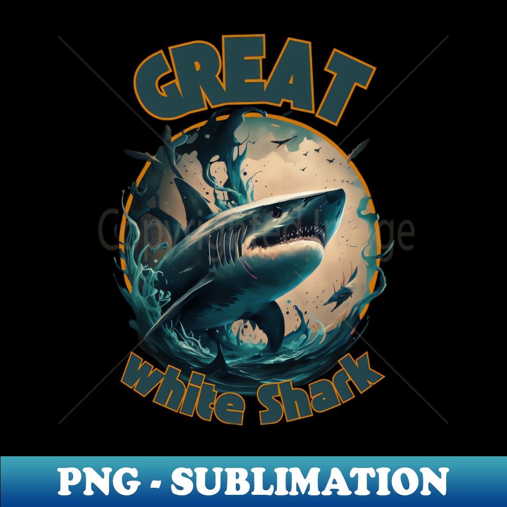 Great White Shark - Premium Sublimation Digital Download - D | Inspire ...