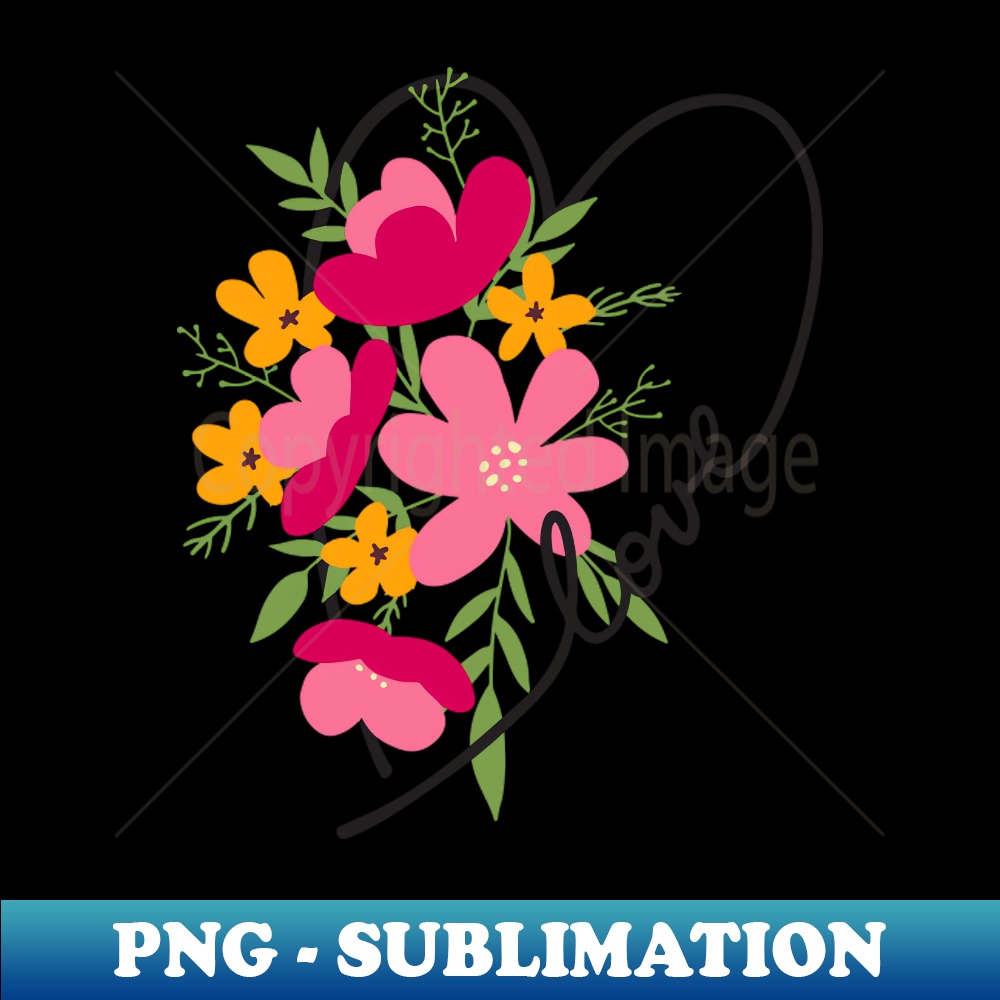 Floral Heart Love Letters for Flower Lovers - PNG Transparen | Inspire ...