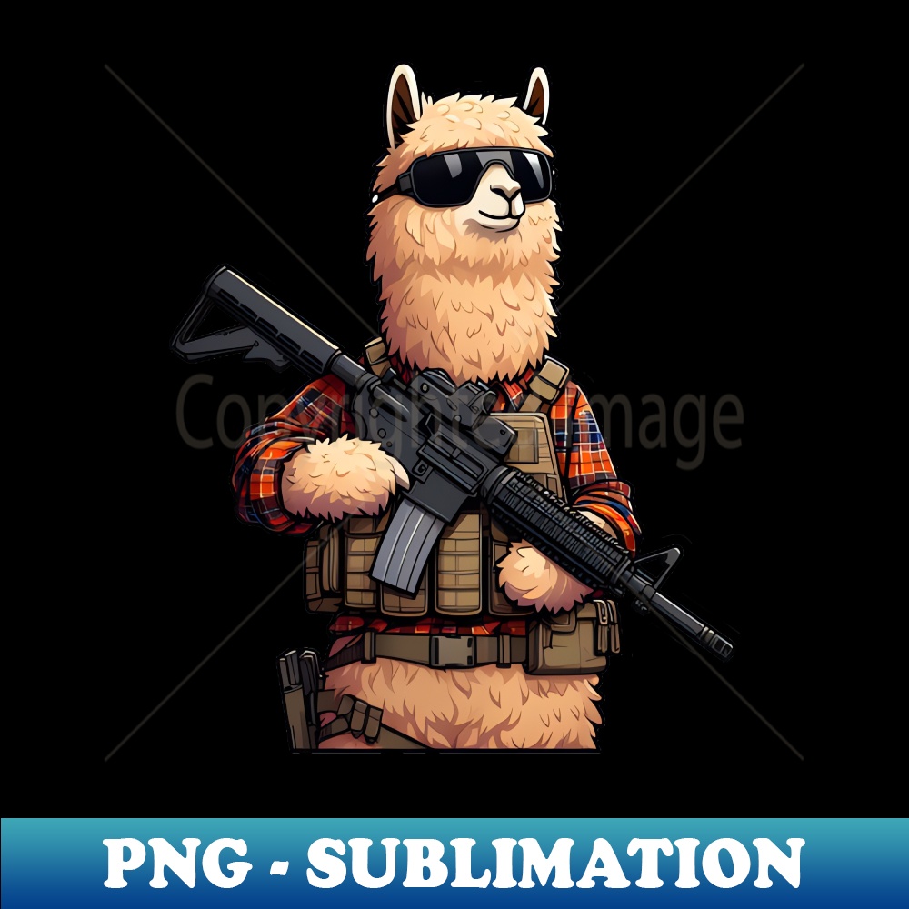 Tactical Alpaca Adventure Tee Where Whimsy Meets Command - P | Inspire ...