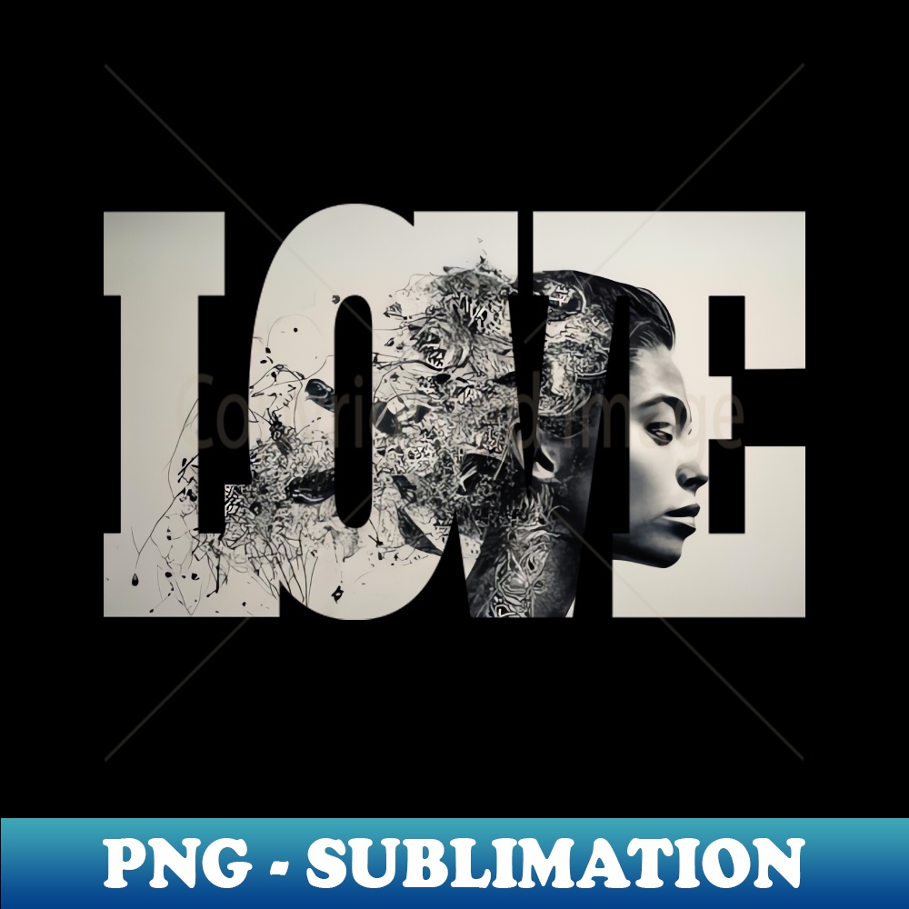 Artistic Love Expression Portrait - PNG Sublimation Digital | Inspire ...
