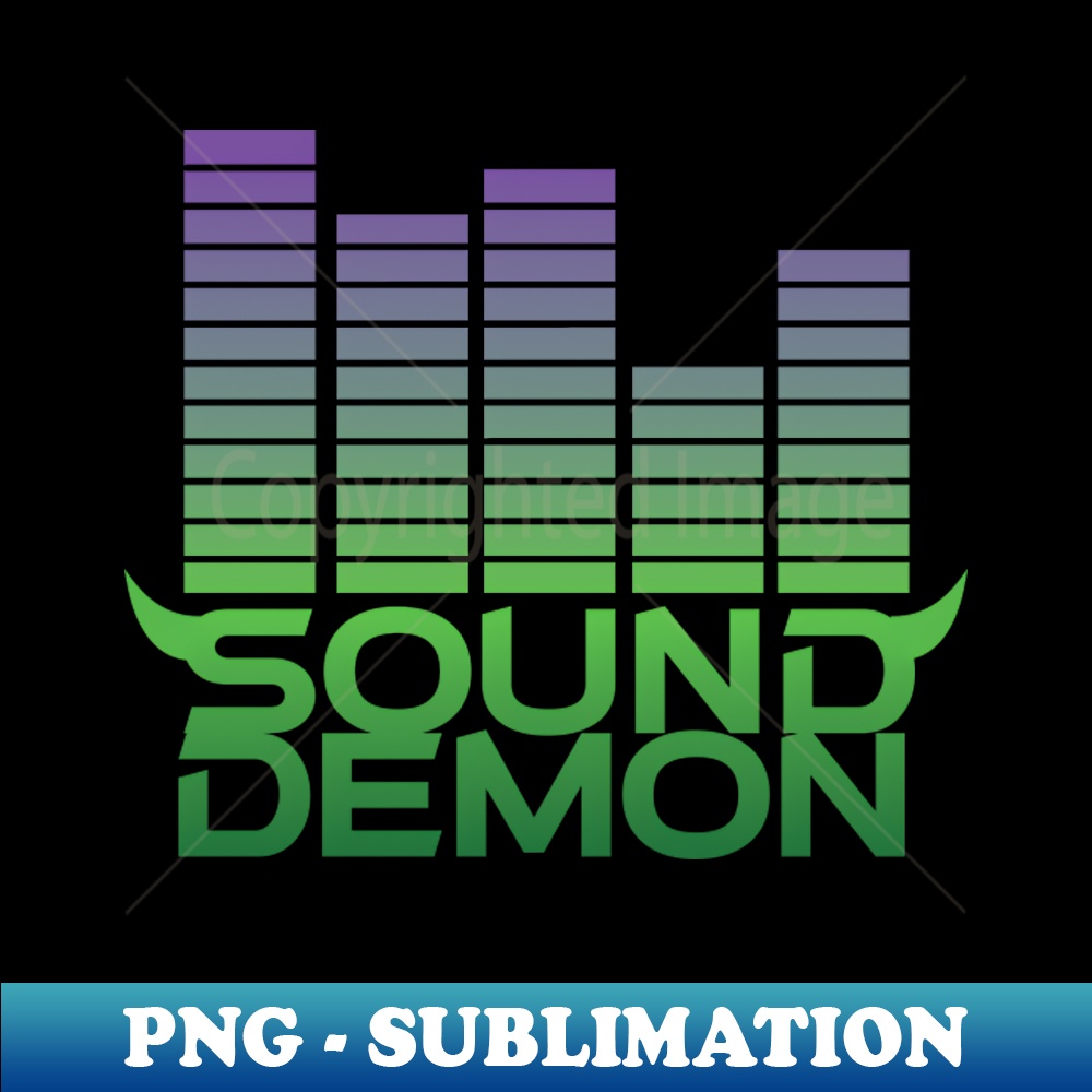 Sound Demon Green Purple - Sublimation-Ready PNG File | Inspire Uplift