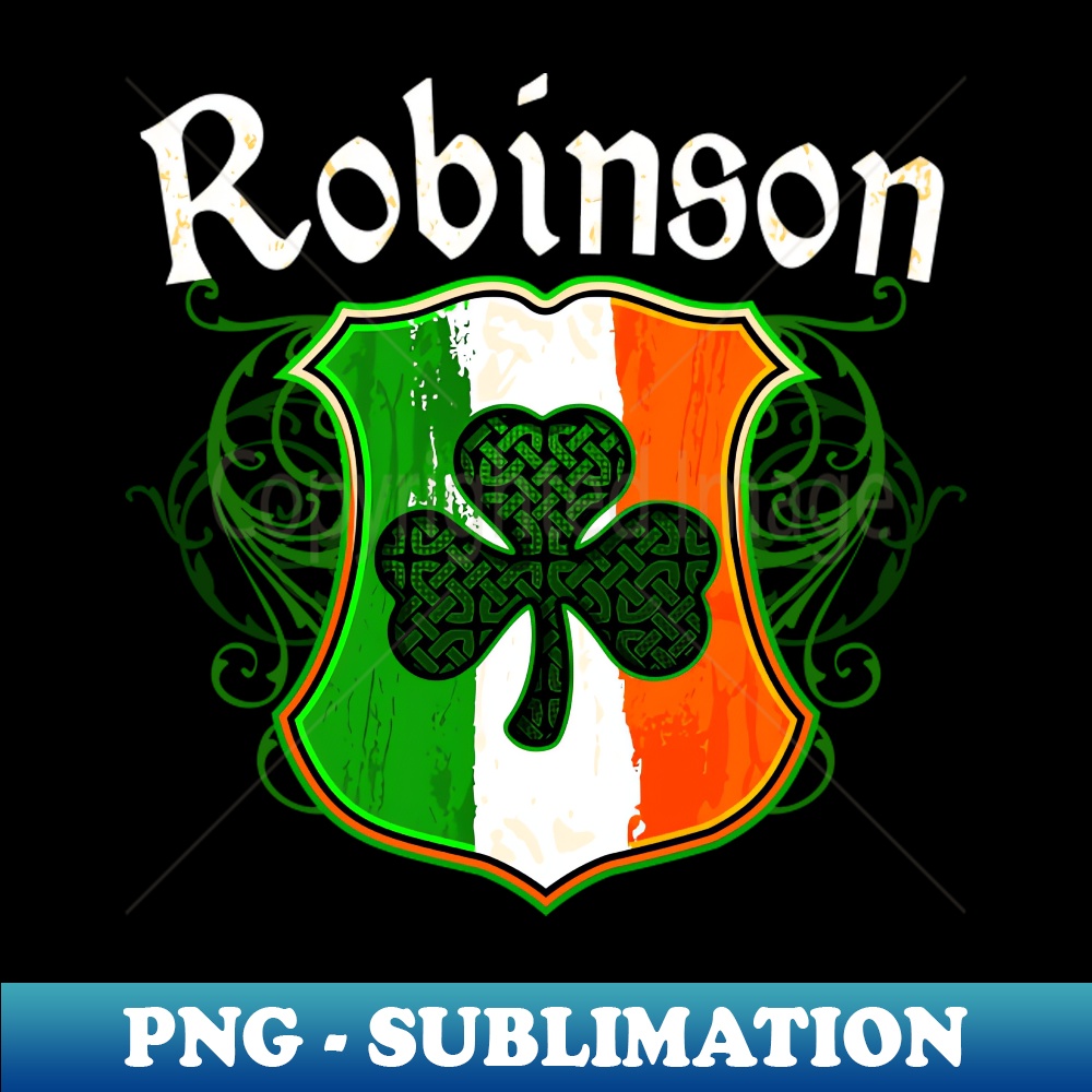 Robinson Irish Surname Ireland Flag Shamrock - PNG Transpare - Inspire ...