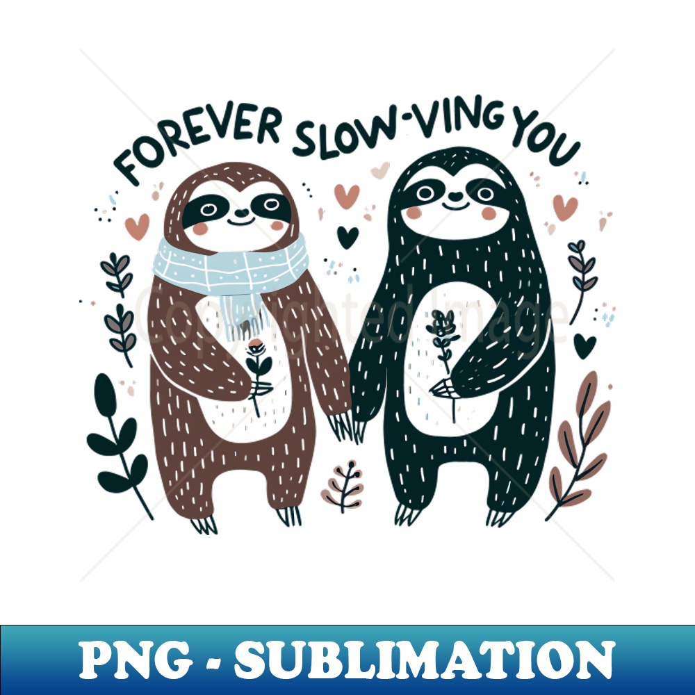 Forever Slow-ving Two Sloths Say I Love You - Premium PNG Su | Inspire ...