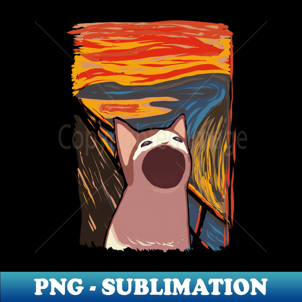 Funny Pop Cat Meme The Scream Edvard Munch - Instant Sublima | Inspire ...