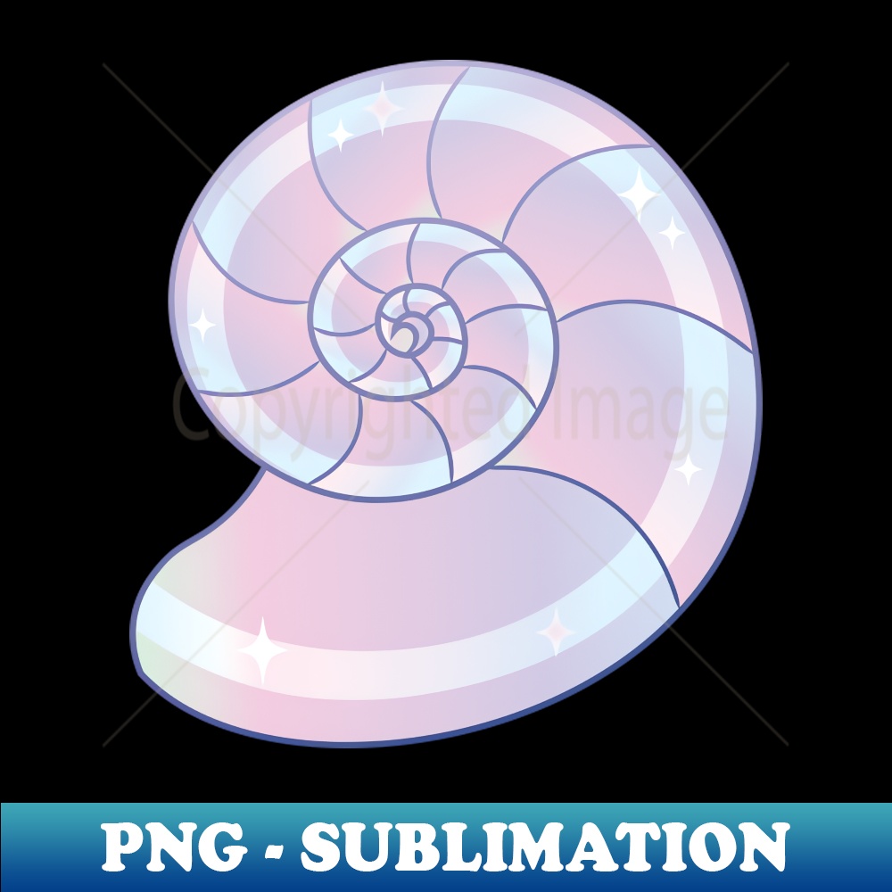 Purple Iridescent Nautilus Shell - Instant Sublimation Digit | Inspire ...