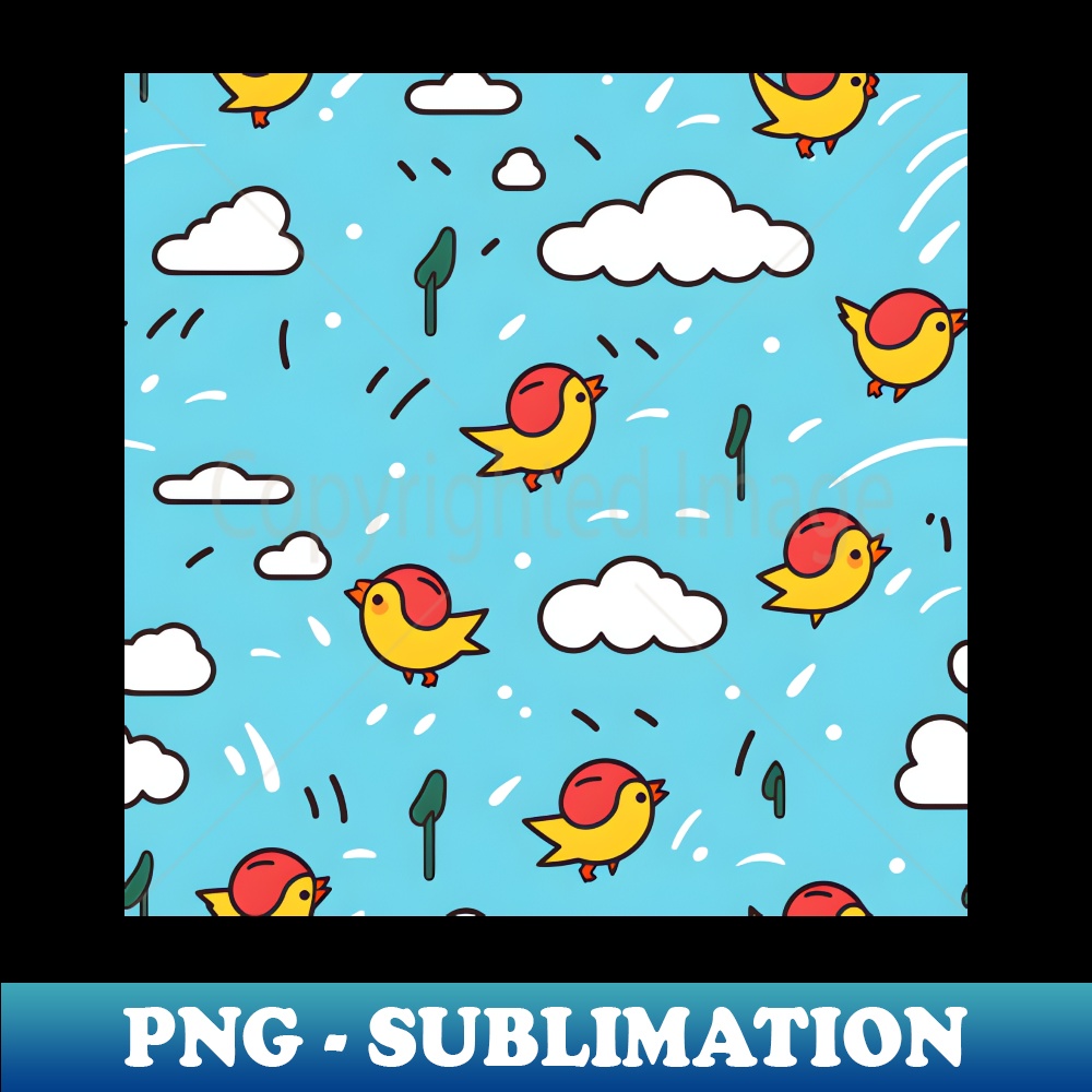 Flappy birds pattern - Aesthetic Sublimation Digital File | Inspire Uplift