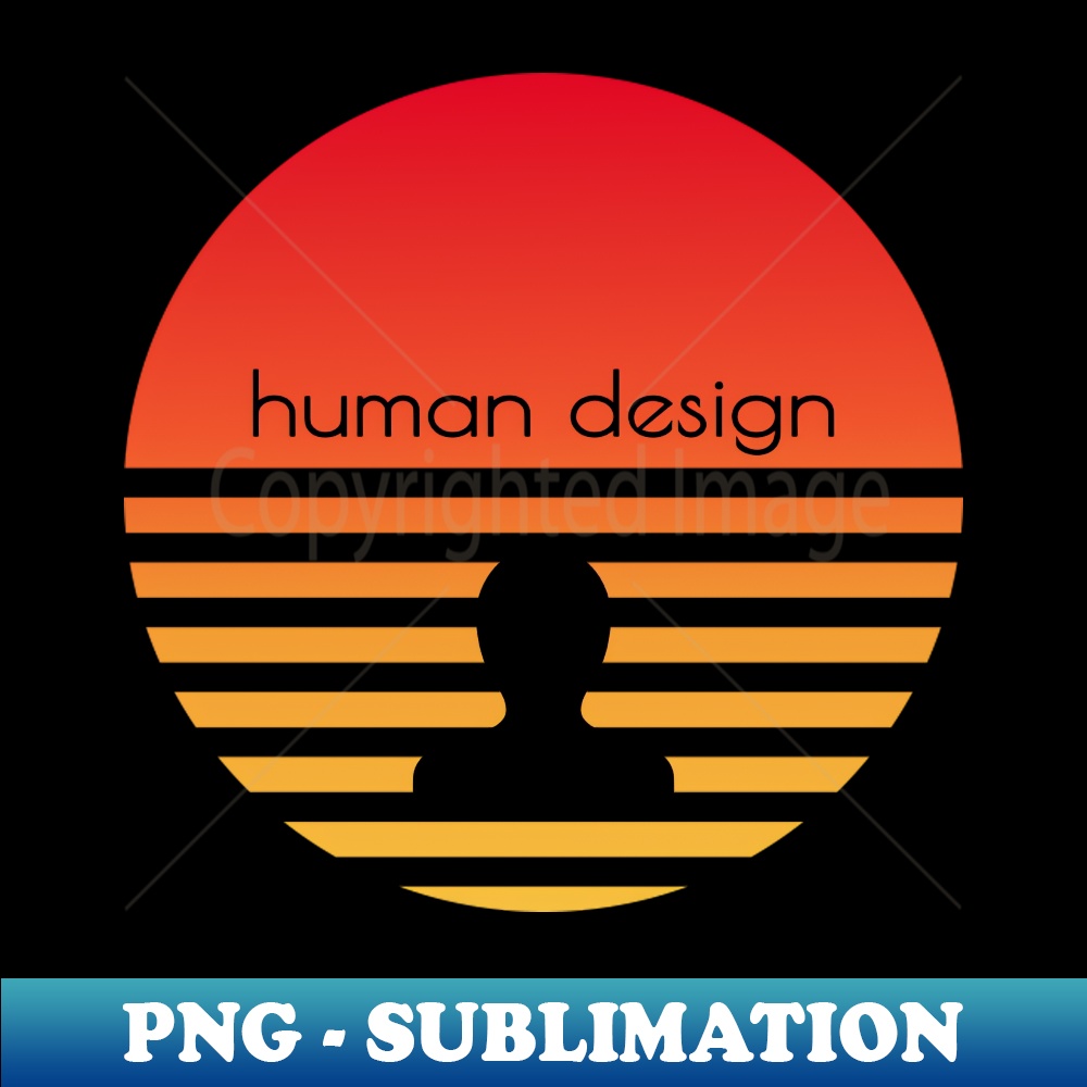 Human Design HD Sunset Retro Vintage Black - Digital Sublima | Inspire ...