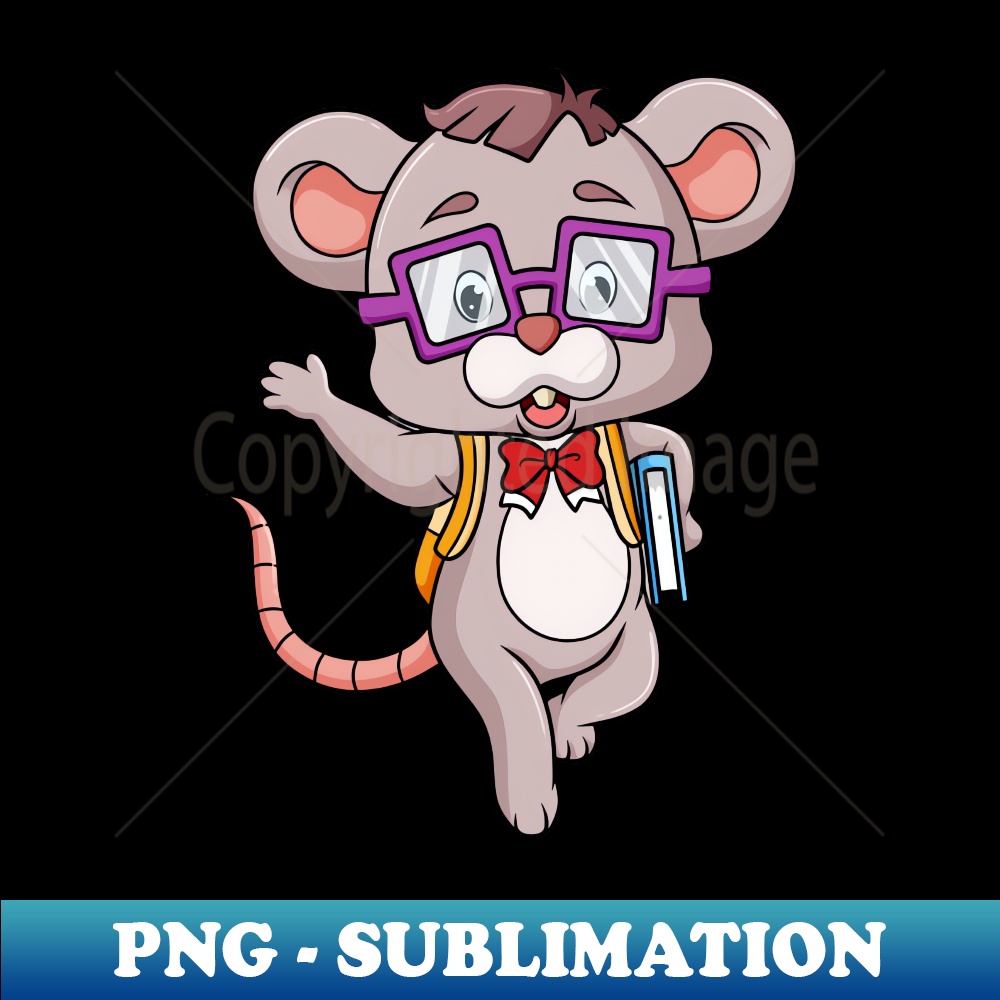 The smart mouse is going to school and waving hand - Stylish | Inspire ...