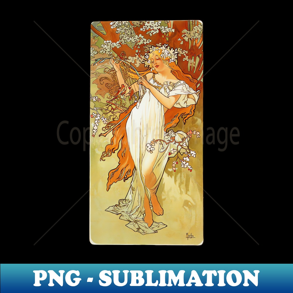 Alphonse Mucha-Spring-1896 - Special Edition Sublimation PNG | Inspire ...