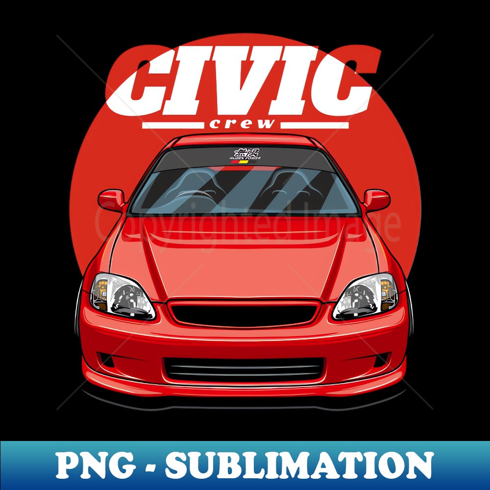 Civic Crew red - Exclusive PNG Sublimation Download | Inspire Uplift
