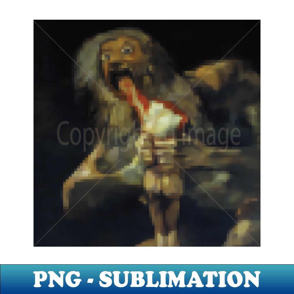 Pixelated Saturn Goya Painting - Premium Sublimation Digital - Inspire ...
