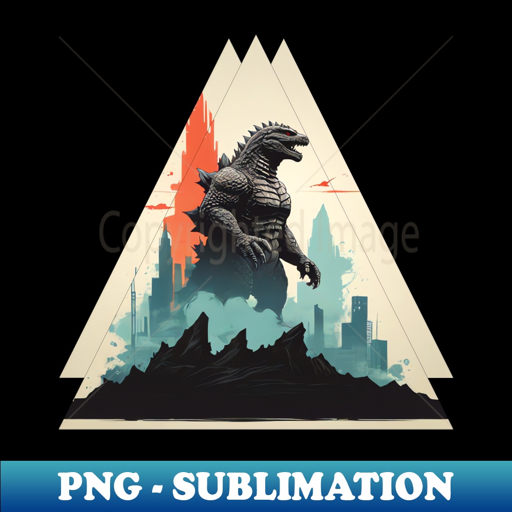 Godzilla Triangle - Modern Sublimation PNG File | Inspire Uplift