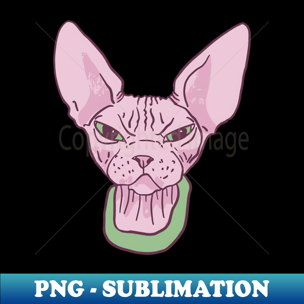 Grumpy Sphinx Cat - Green - Aesthetic Sublimation Digital Fi | Inspire ...